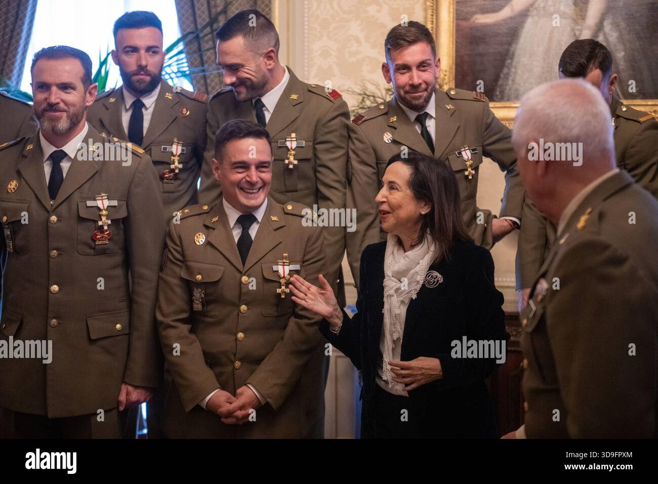 The Minister of Defense, Margarita Robles, during the ceremony for the ...