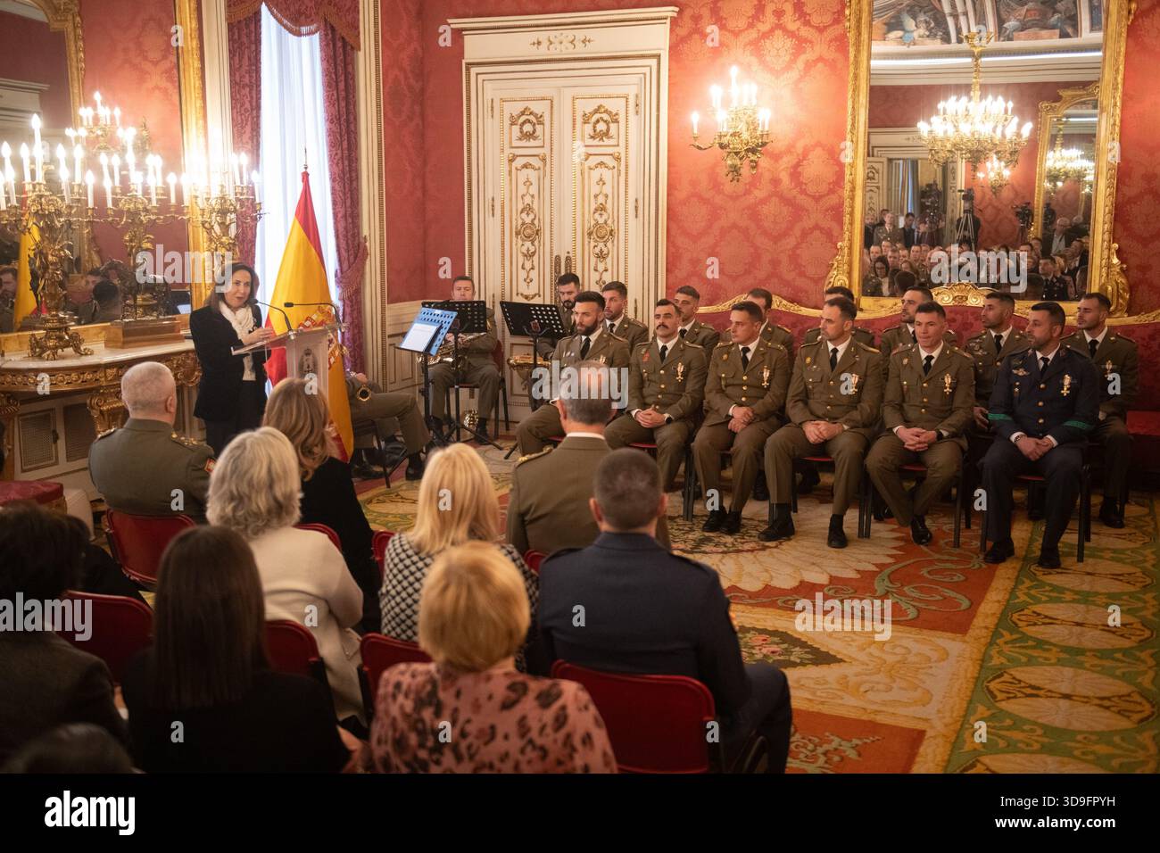 The Minister of Defense, Margarita Robles, during the ceremony for the ...