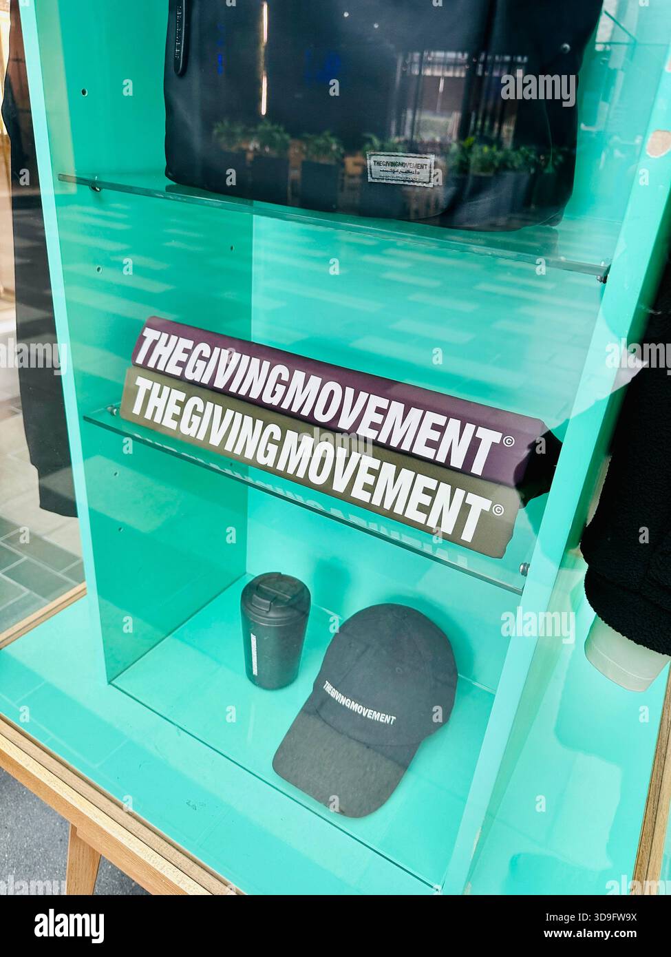the Giving Movement display case Stock Photo - Alamy