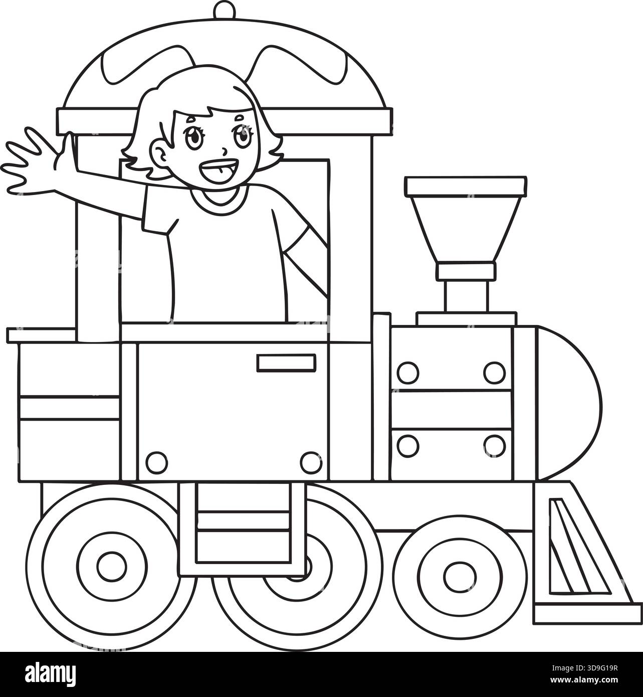 Park tourist train Black and White Stock Photos & Images - Alamy