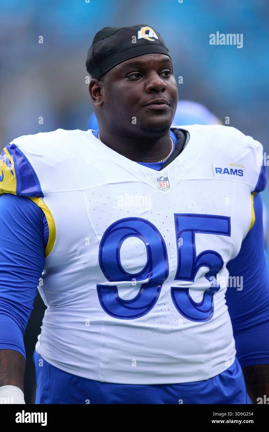 Los Angeles Rams defensive tackle Poona Ford (95) walks off the field ...
