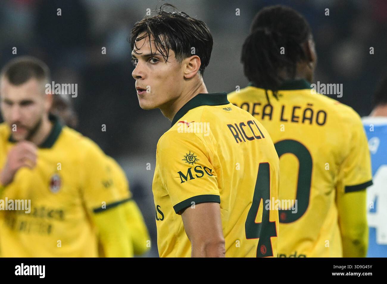 Samuele Ricci of AC Milan look on during the Coppa Italia Freccia Rossa ...