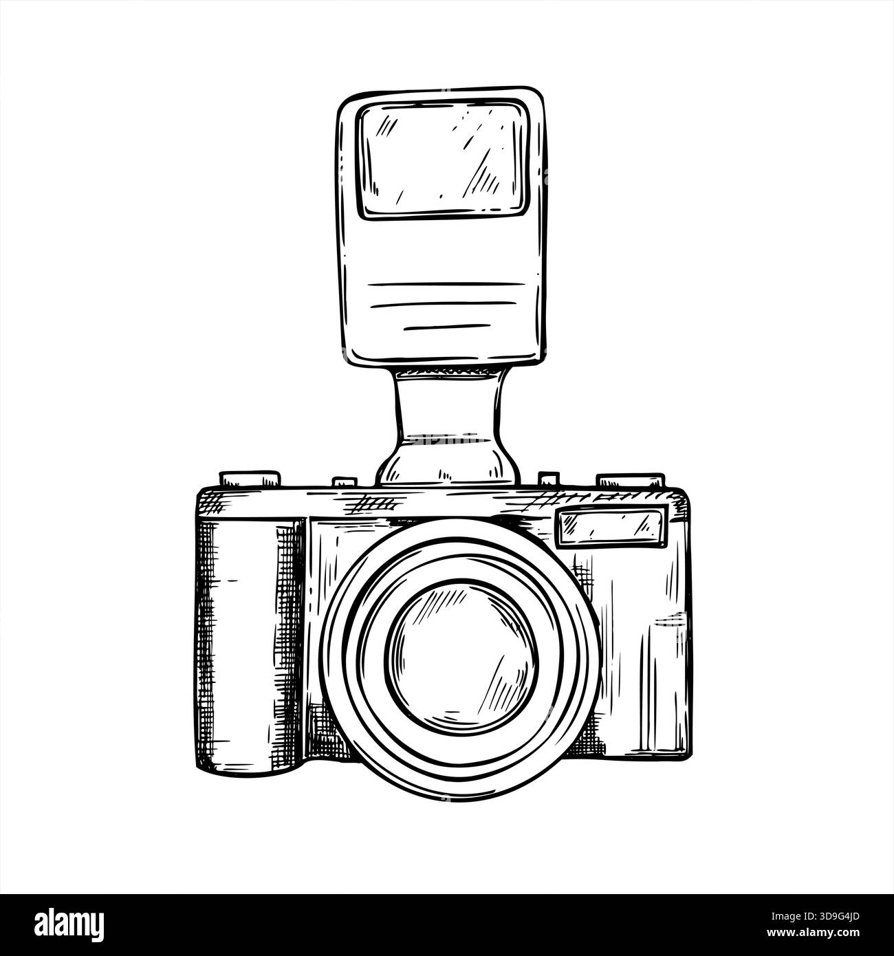 Camera gadget sketch design Black and White Stock Photos & Images - Alamy