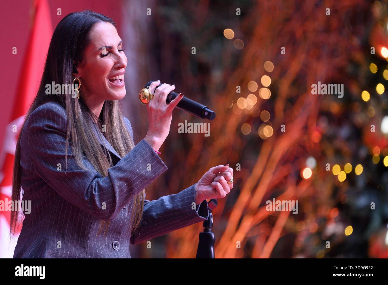 Singer María Lucía, known as Malu, performs during a ceremony to ...