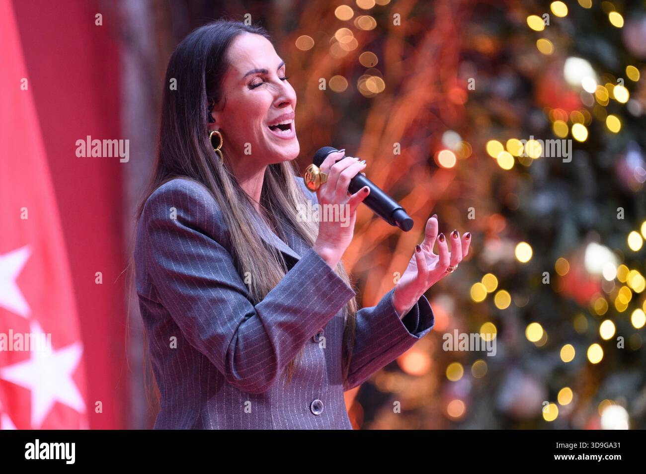 Singer María Lucía, known as Malu, performs during a ceremony to ...