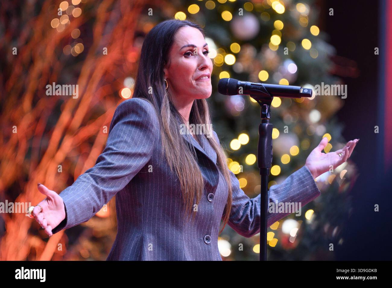 Singer María Lucía, known as Malu, performs during a ceremony to ...