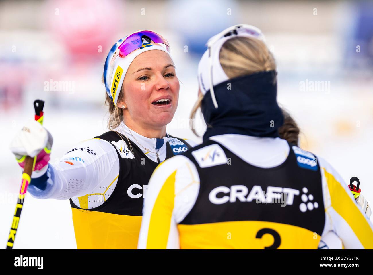 251205 Emma Ribom?of Sweden celebrates after the women's sprint final ...