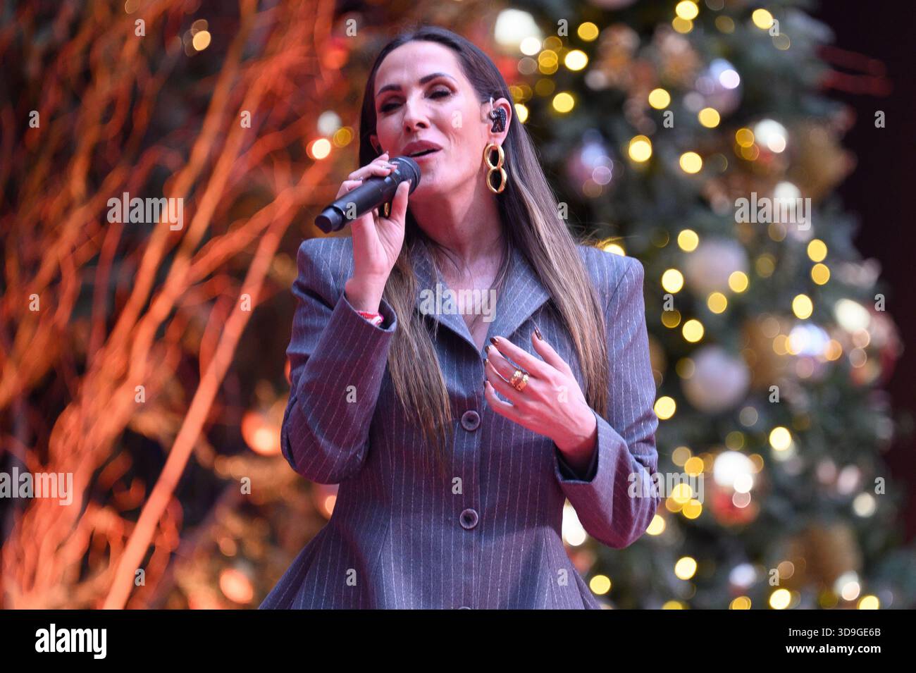 Singer María Lucía, known as Malu, performs during a ceremony to ...