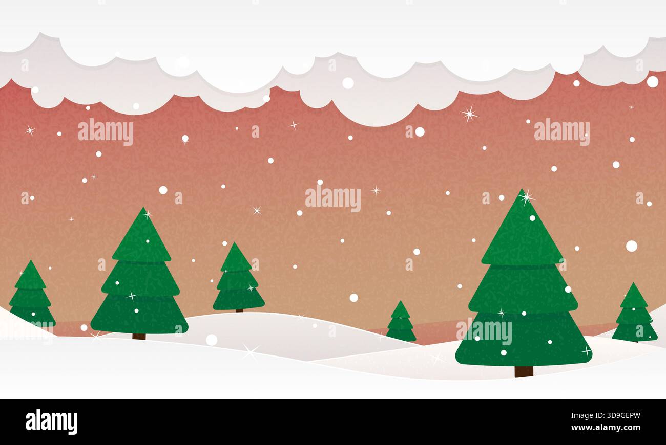 Festive winter scene red Stock Vector Images - Alamy