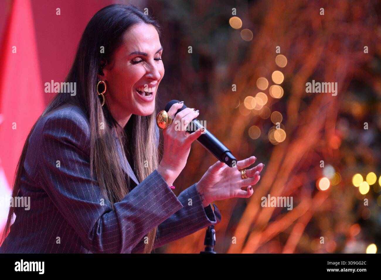 Singer María Lucía, known as Malu, performs during a ceremony to ...