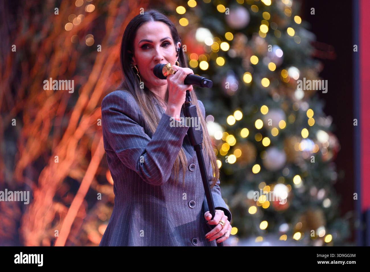 Singer María Lucía, known as Malu, performs during a ceremony to ...