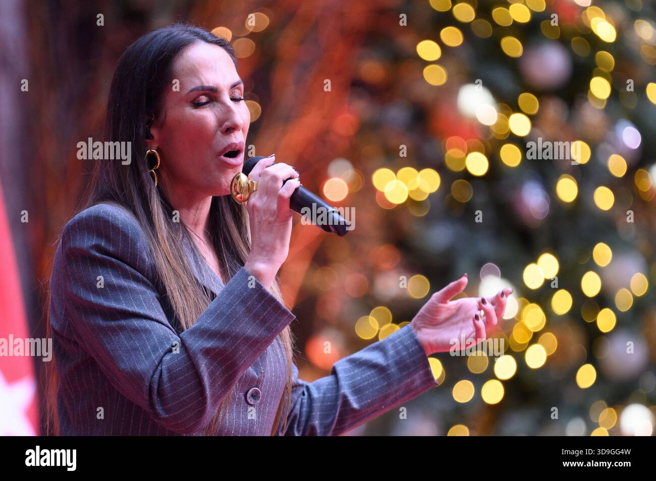 Singer María Lucía, known as Malu, performs during a ceremony to ...