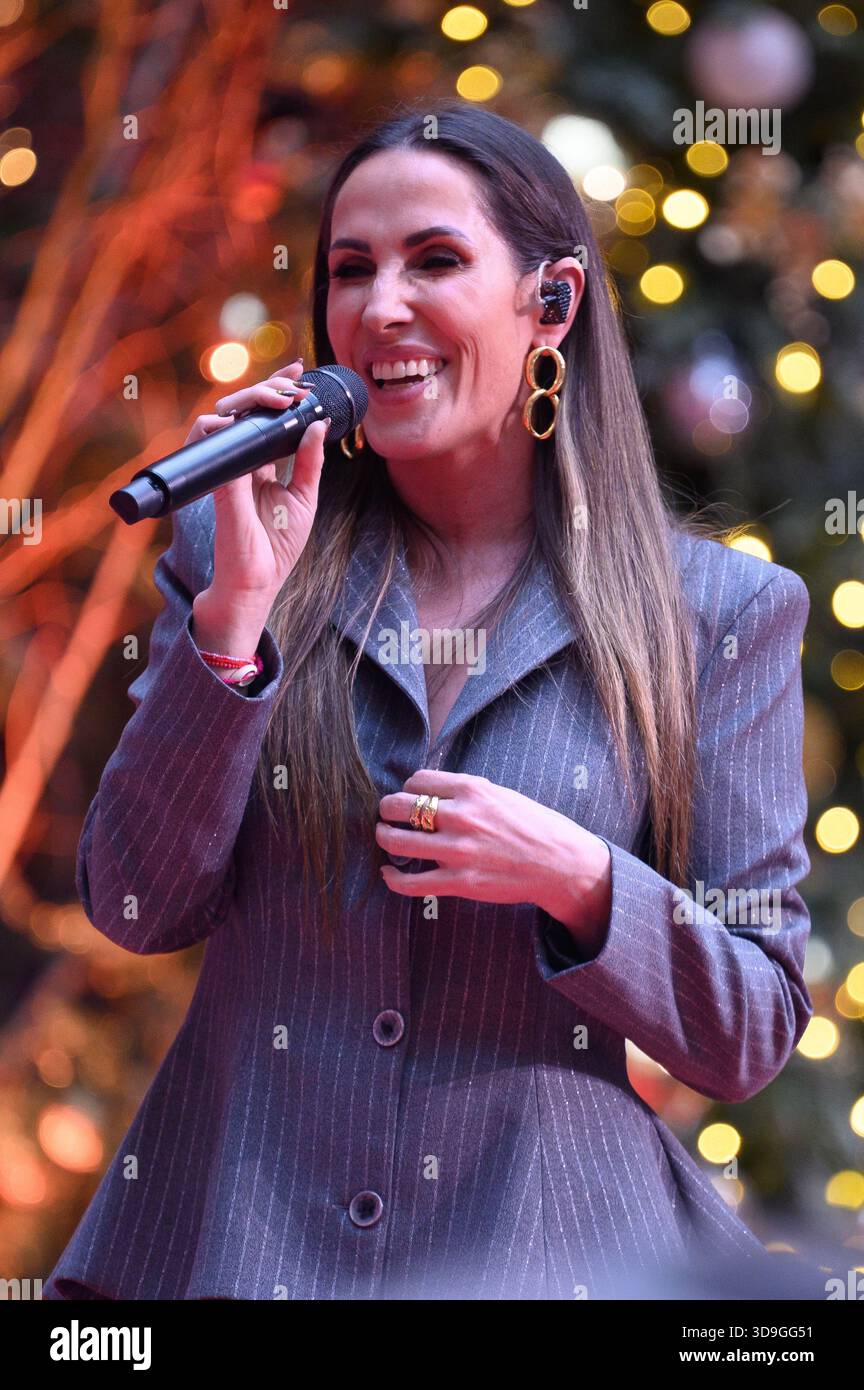 Singer María Lucía, known as Malu, performs during a ceremony to ...