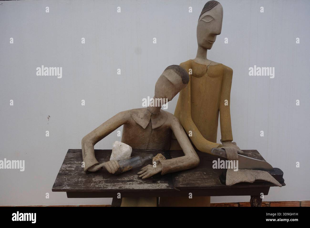 the Deodato Inacio Santos Sculptures in Barao de Sao Joao cuting art or ...