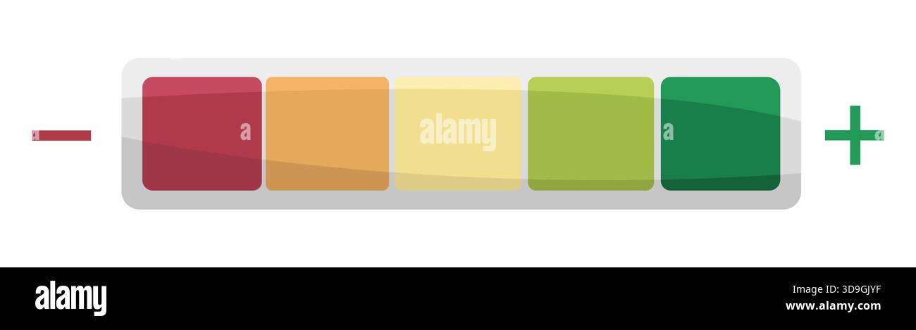 Control slider icon. Adjustment scale bar. Colorful level indicator ...