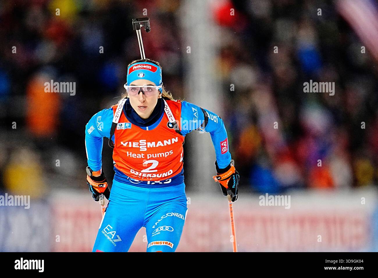 Lisa Vittozzi, Italy, during the women's 7.5 km sprint at the Biathlon ...