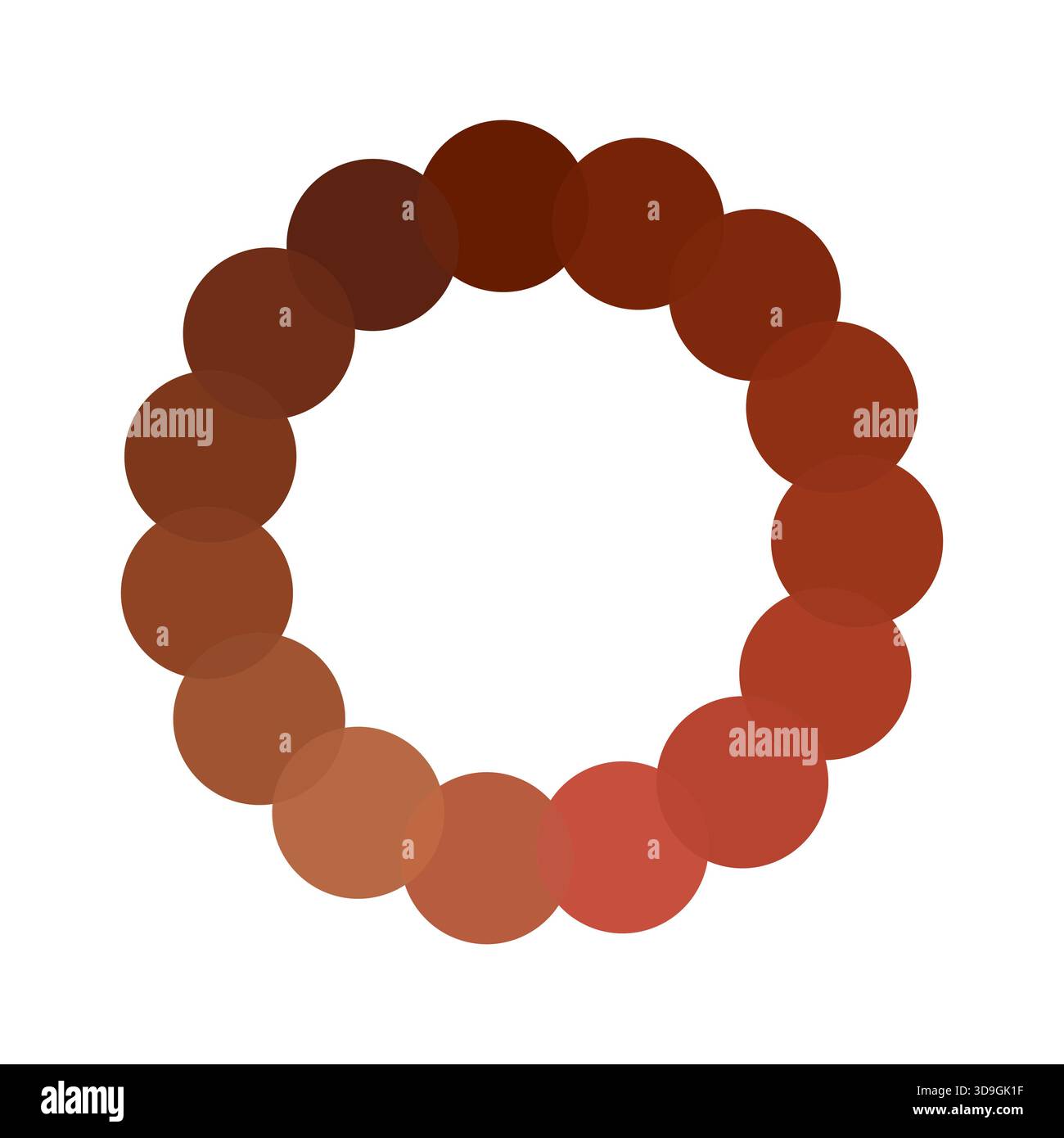 Brown circle palette. Gradient color shades. Round form Vector. Earthy ...