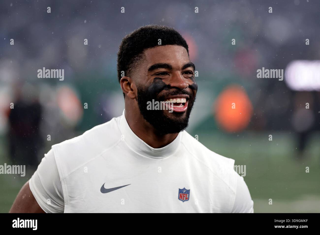 New York Jets cornerback Qwan'tez Stiggers (37) reacts after an NFL ...