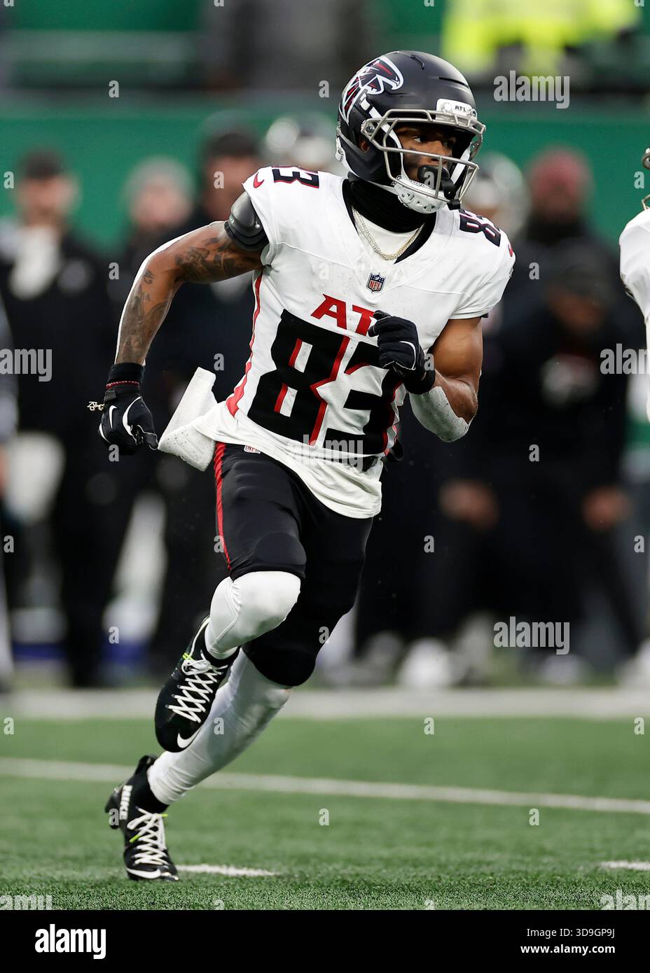 Atlanta Falcons wide receiver Deven Thompkins (83) runs during an NFL ...