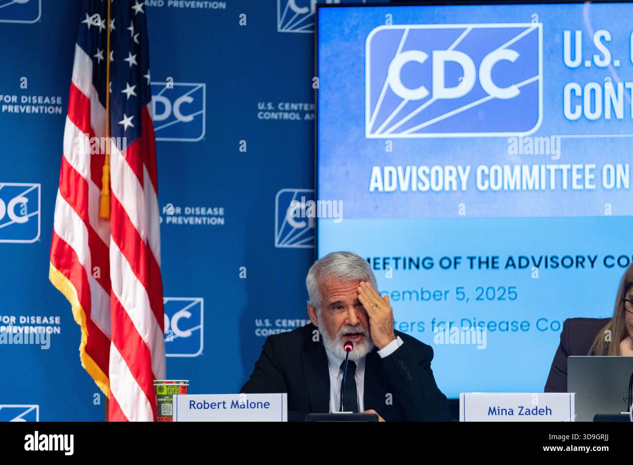Dr. Robert Malone chairs a meeting of the CDC Advisory Committee on Immunization Practices in ...
