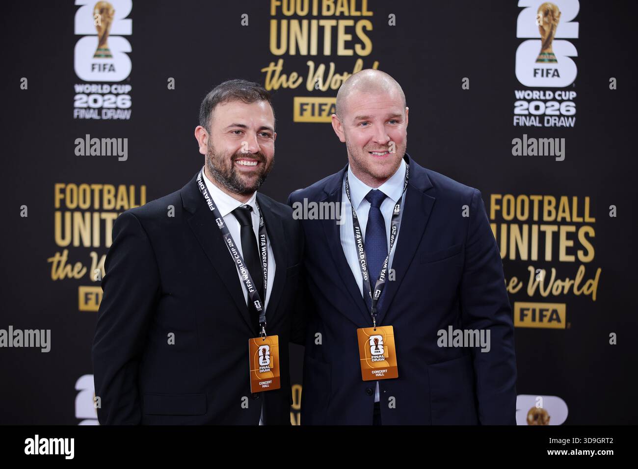 Philippe Senderos (right) ahead of the 2026 FIFA World Cup draw at the ...