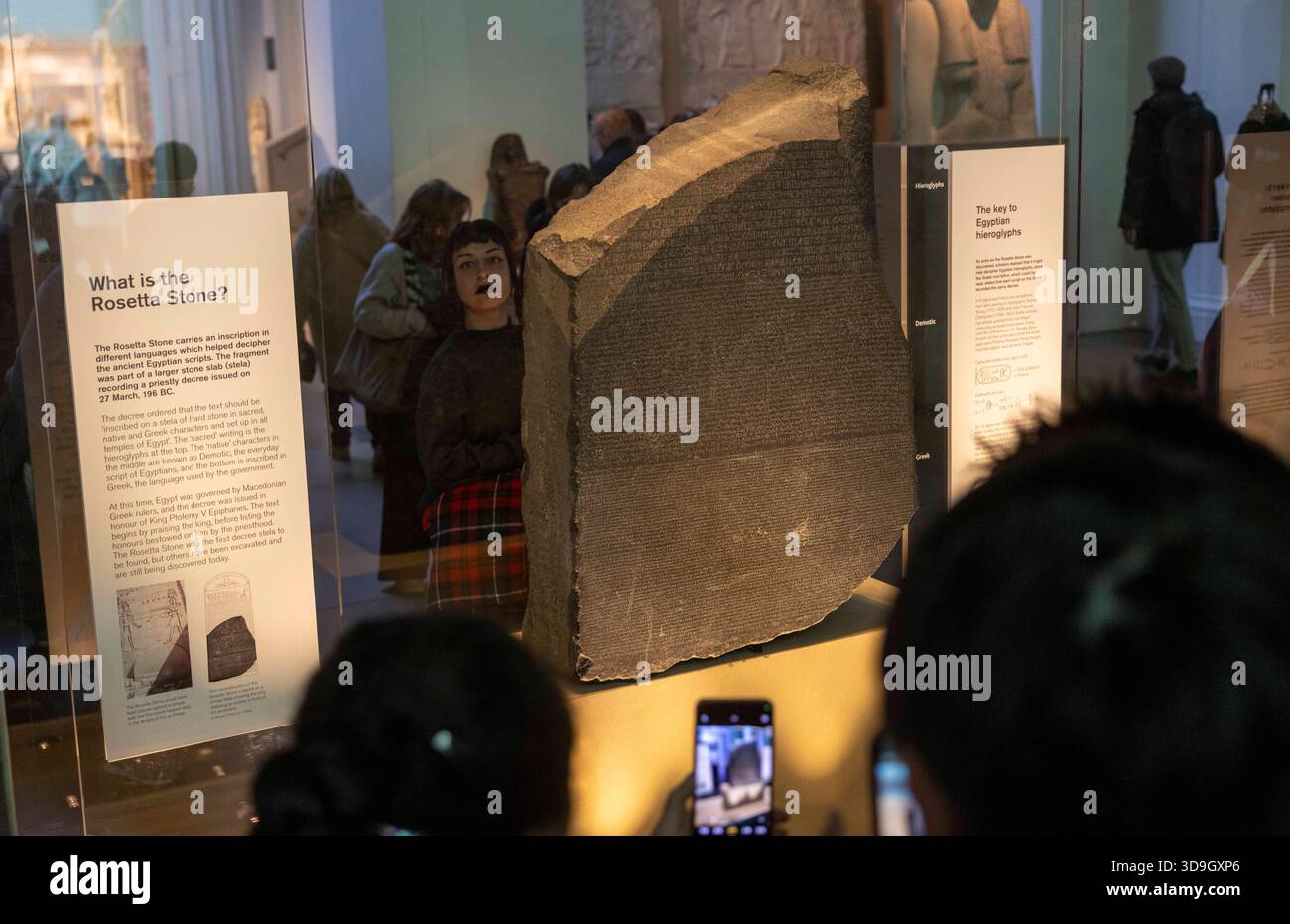 London, UK 5th Dec 2025 The Rosetta Stone at the British Museum. The ...