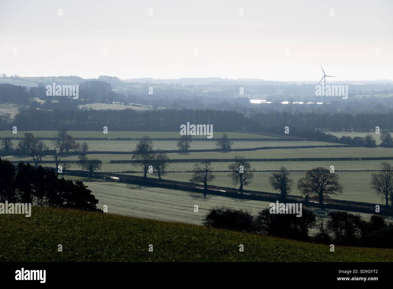 Winter landscape near Priors Marston, Warwickshire, England, UK Stock ...
