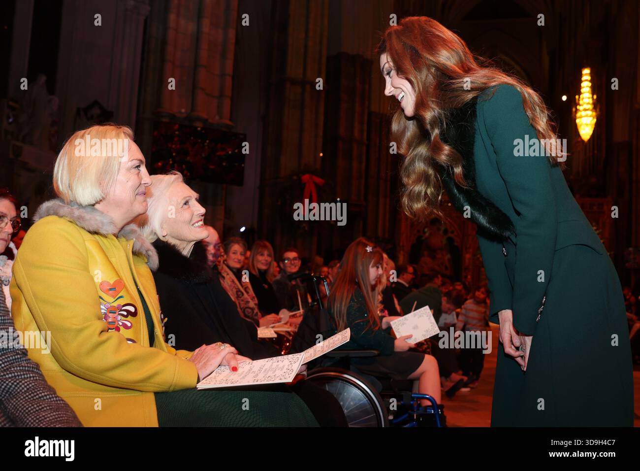 (left-right) Annabel Bosher and Dame Mary Berry speak with the Princess ...