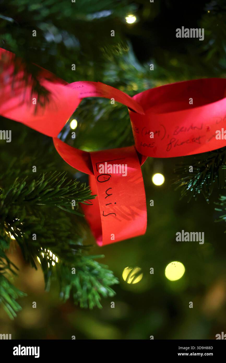 A paper chain garland signed by Prince Louis at the Together At ...