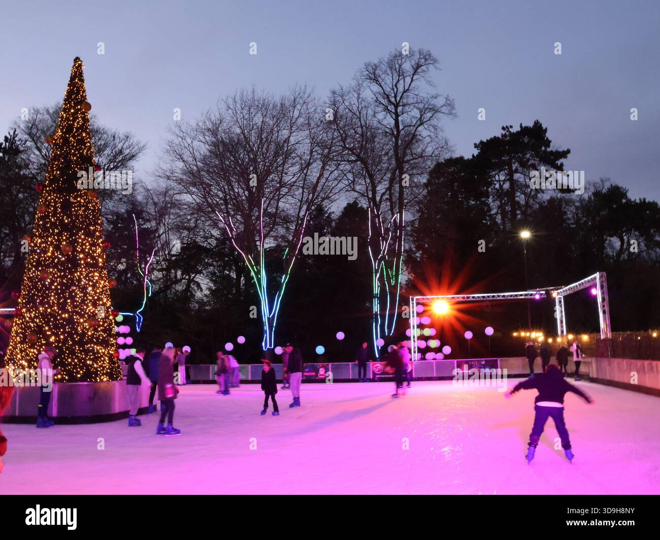 Ice skaters skate at York's Winter Wonderland at the Designer Outlet at ...