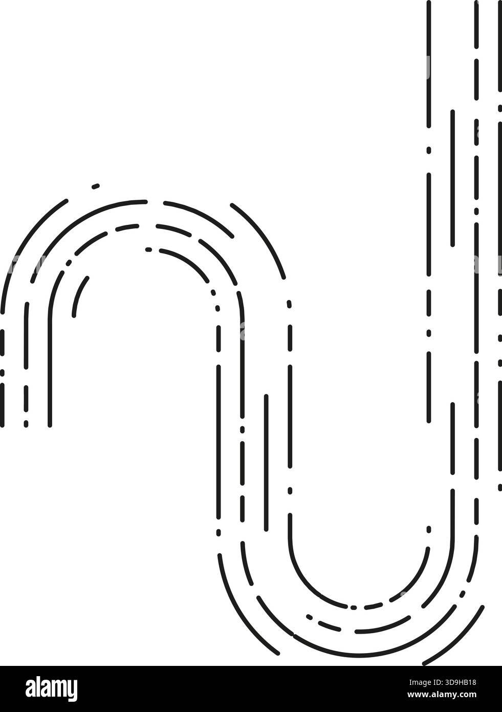 Element displays a dashed-based motion path formed by rhythmic segment ...