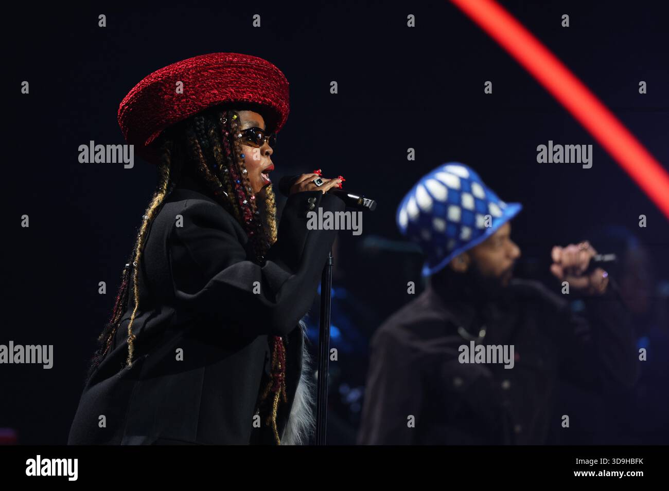 Singer Lauryn Hill performs during the draw for the 2026 soccer World ...