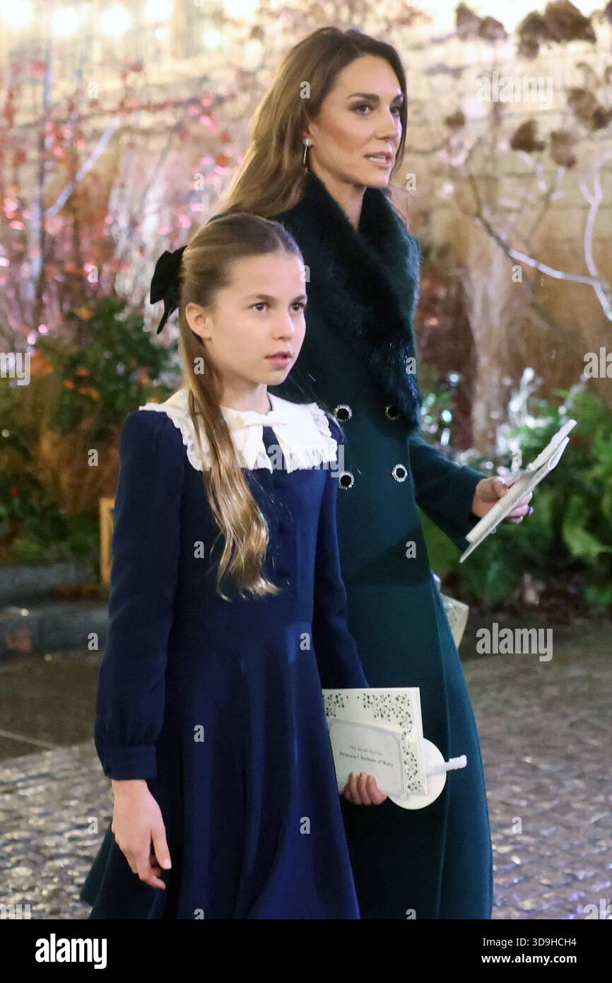 Princess Charlotte and the Princess of Wales depart following the ...