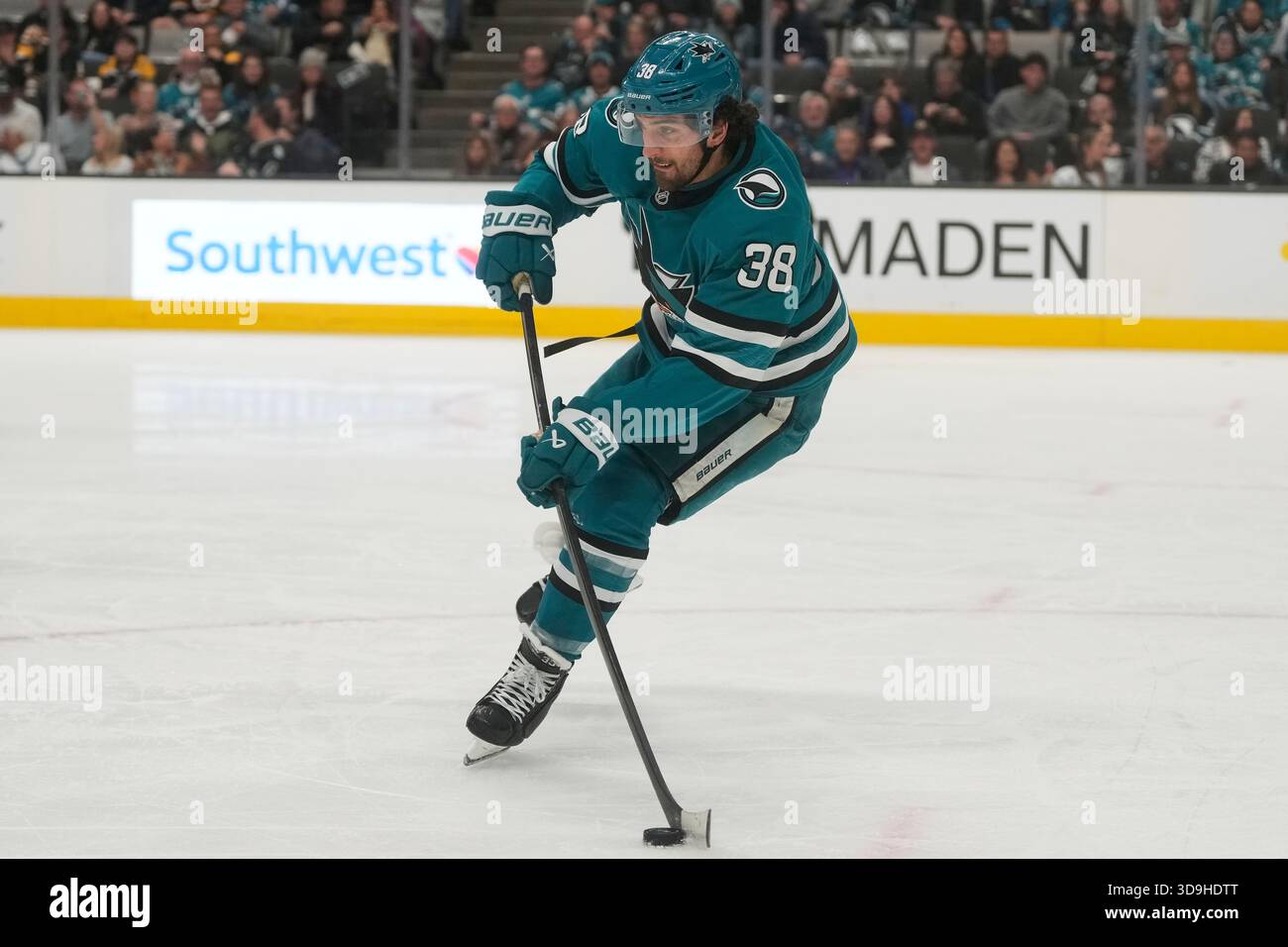 San Jose Sharks defenseman Mario Ferraro (38) during an NHL hockey game ...