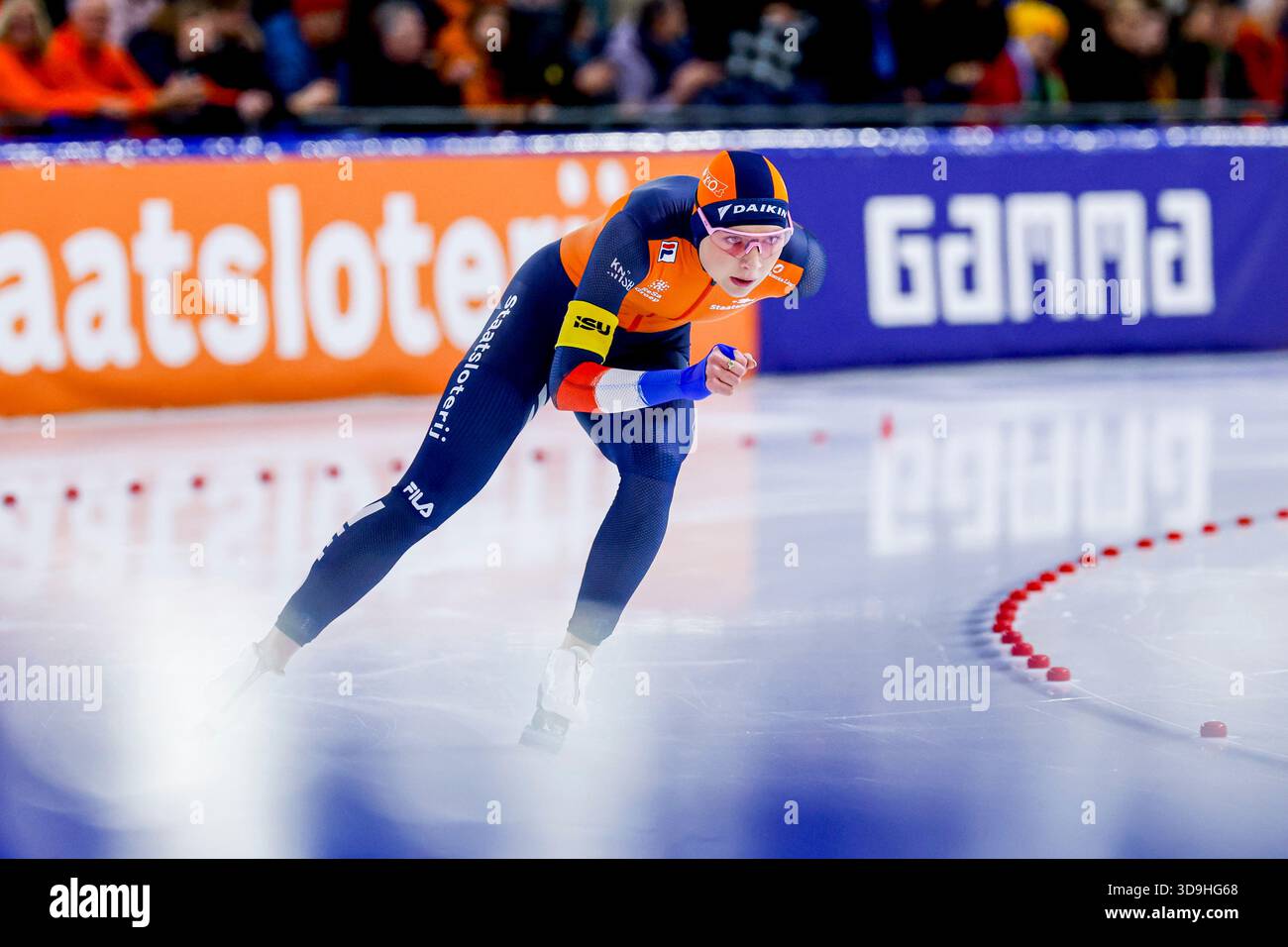 Joy Beune of the Netherlands competing on the Women's 5000m on Day 1 of ...