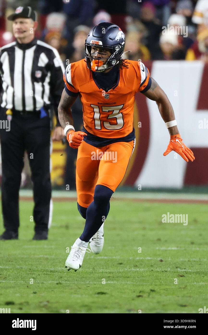 Denver Broncos wide receiver Pat Bryant (13) runs a route during an NFL ...