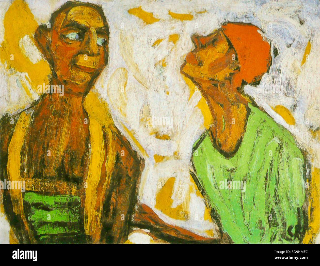 Christian Rohlfs - Clowns Conversation - 1912 - The composition ...