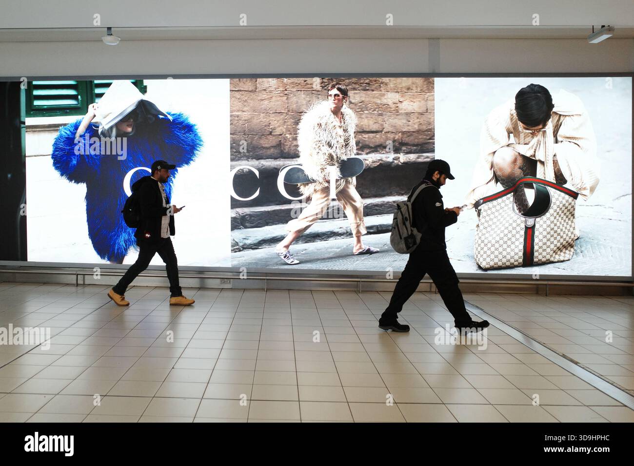 Gucci advertising billboard at Heathrow Airport in London, England ...