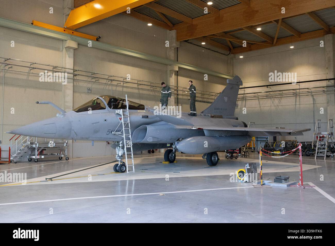 A Rafale fighter jet at the Orange Air Base. Immersion day on the ...