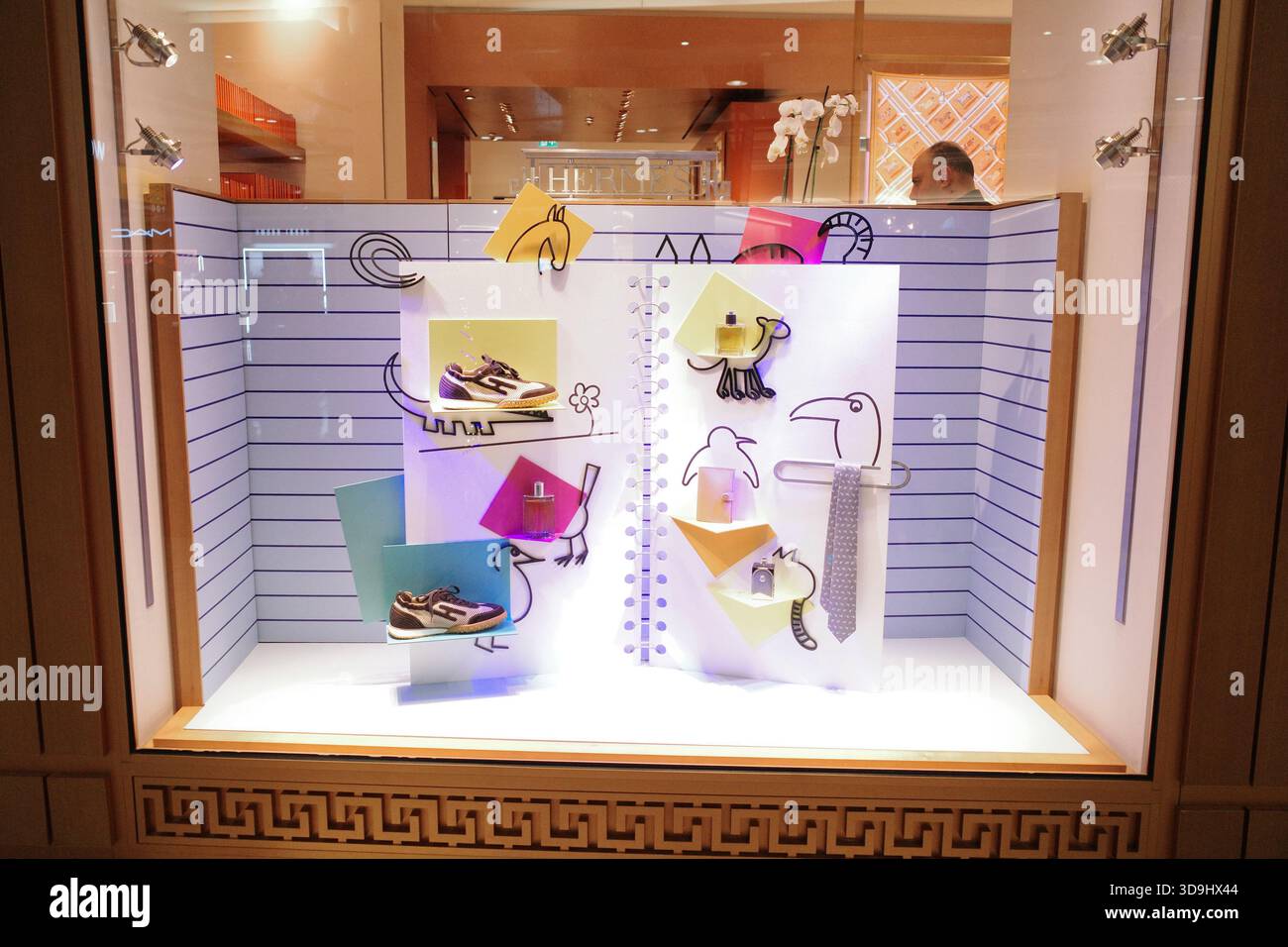 Hermès storefront and signage at Heathrow Airport in London, England ...