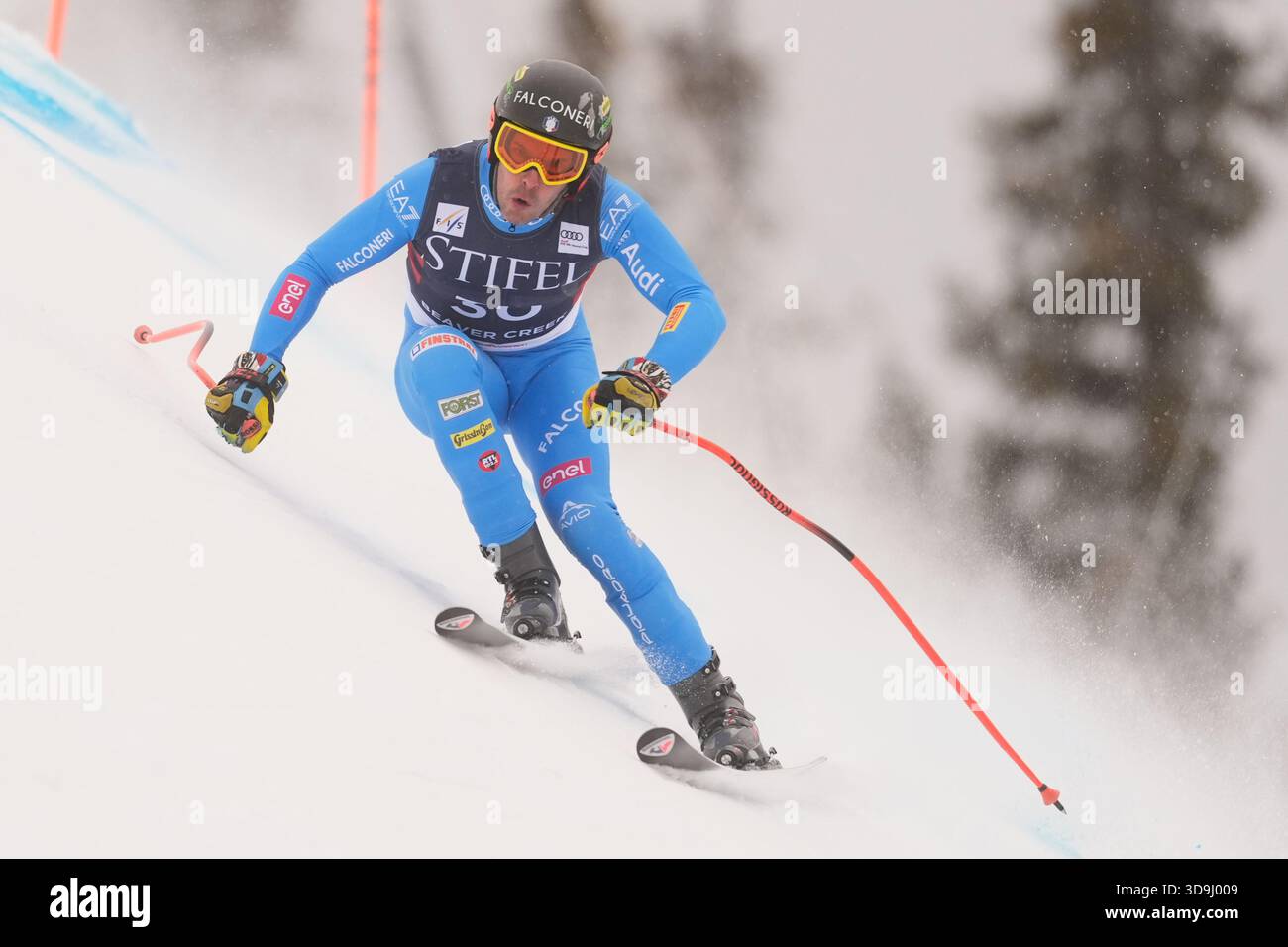 Italy's Christof Innerhofer competes during a World Cup men's super-G ...