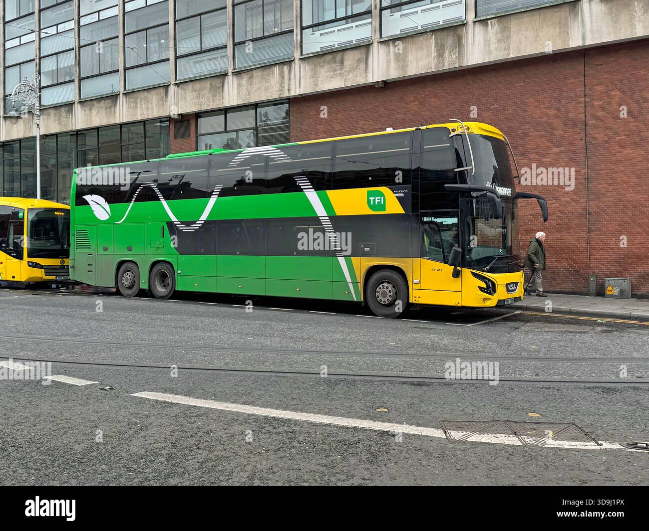 Dublin, Ireland - October 21, 2025: TFI (Transport for Ireland) double ...