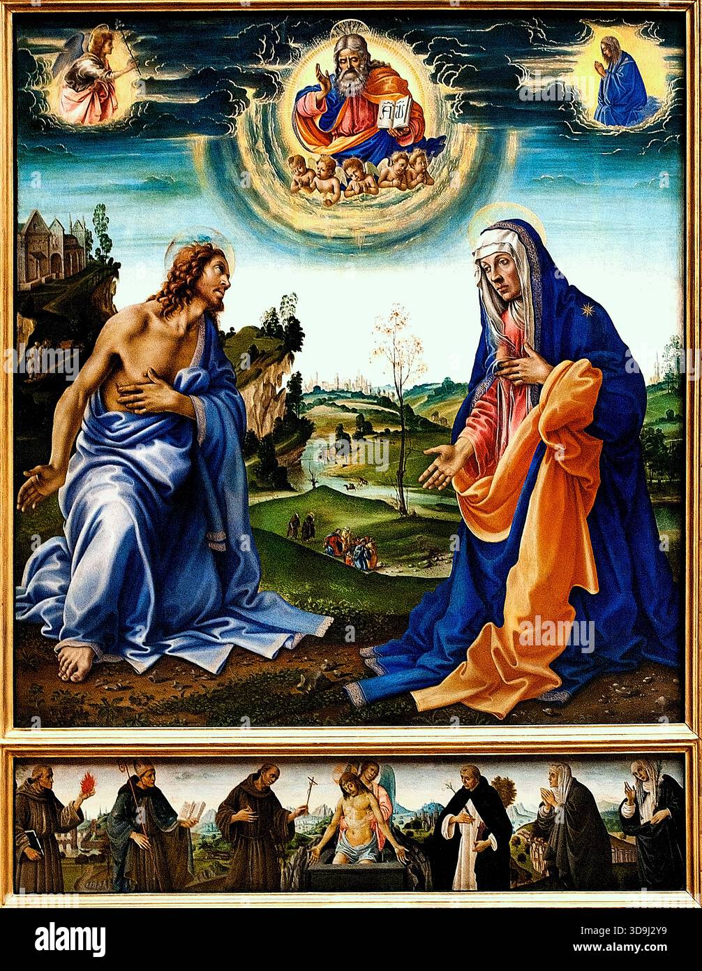 The intercession of christ and mary by filippino lippi hi-res stock ...