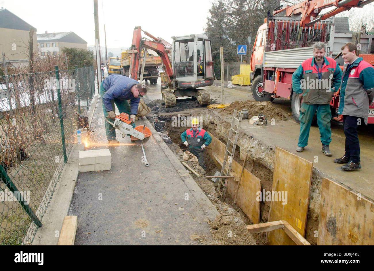the construction of a drinking water pipeline, water supply system ...
