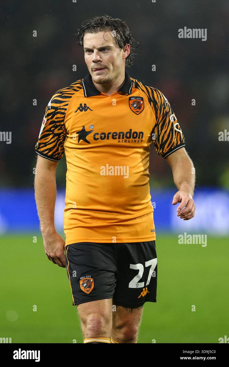 Regan Slater of Hull City in action during the Sky Bet Championship ...