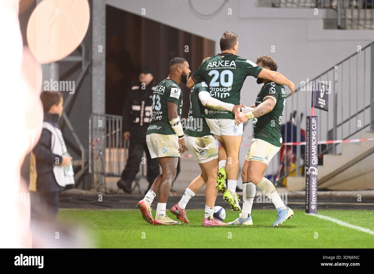 Team of Bayonne during the EPCR Champions Cup match between Bayonne and ...