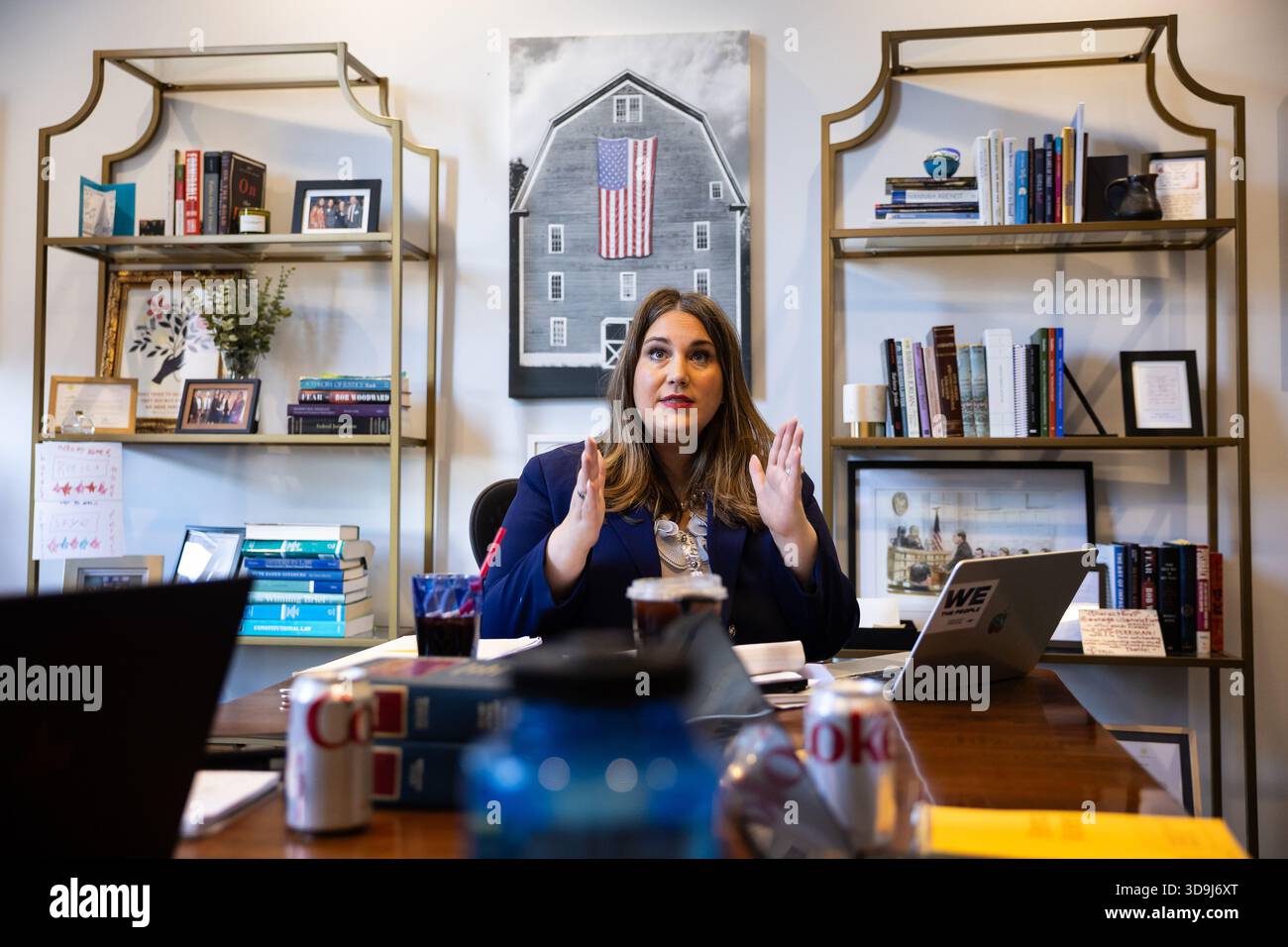 Democracy Forward President and CEO Skye Perryman takes part in a ...