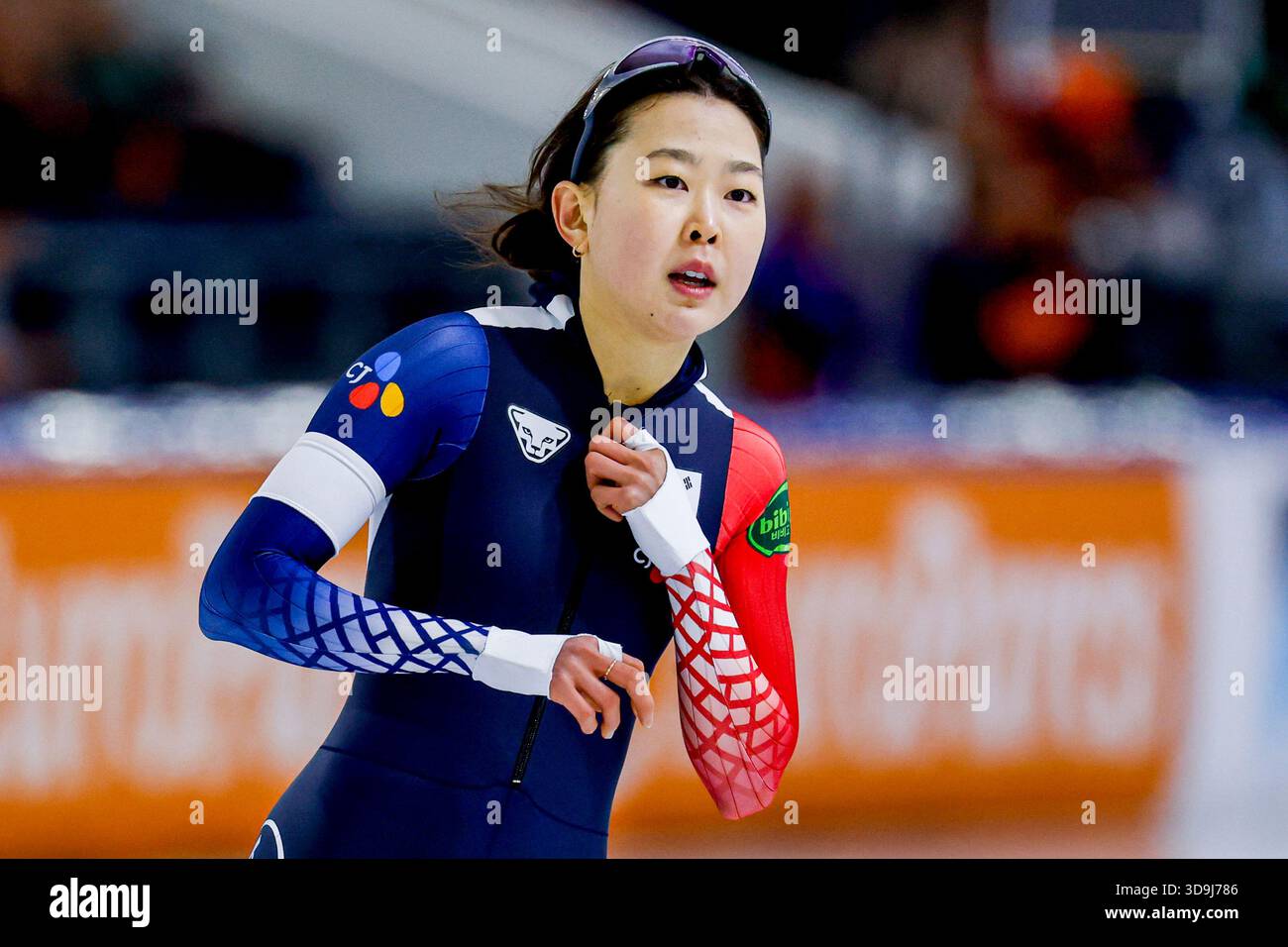 Min-Sun Kim of South Korea competing on the Women's 1000m on Day 1 of ...