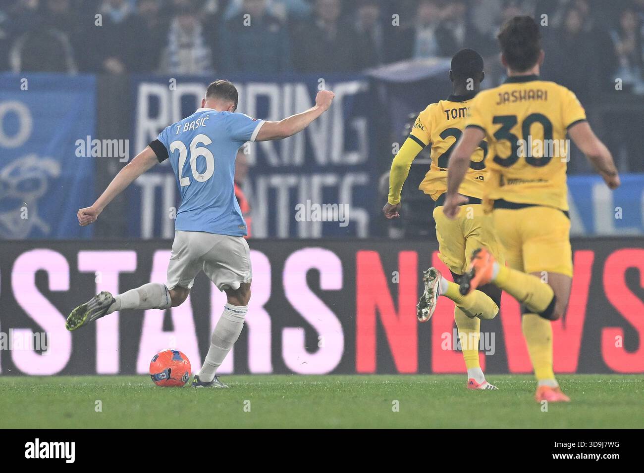Toma Basic of S.S. Lazio is in action during the round of 16 of the ...