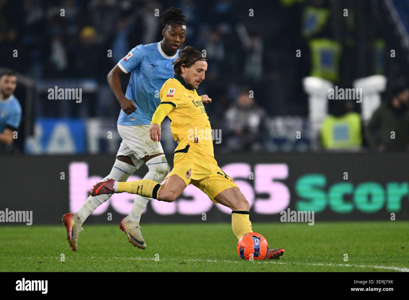 Luka Modric of A.C. Milan is in action during the round of 16 of the ...